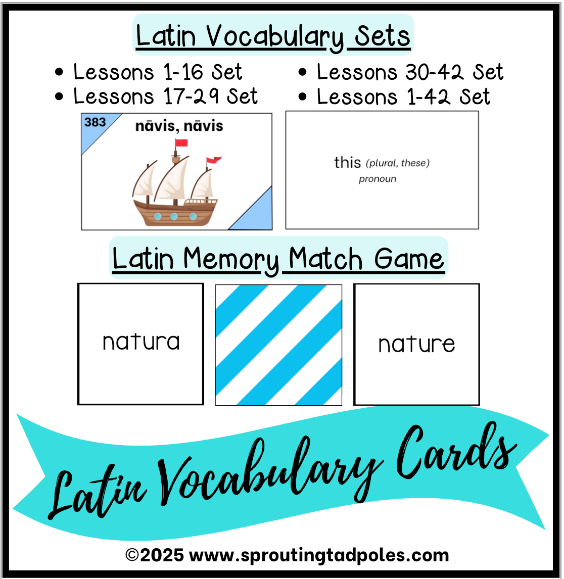 Latin Vocabulary Cards – Sprouting Tadpoles